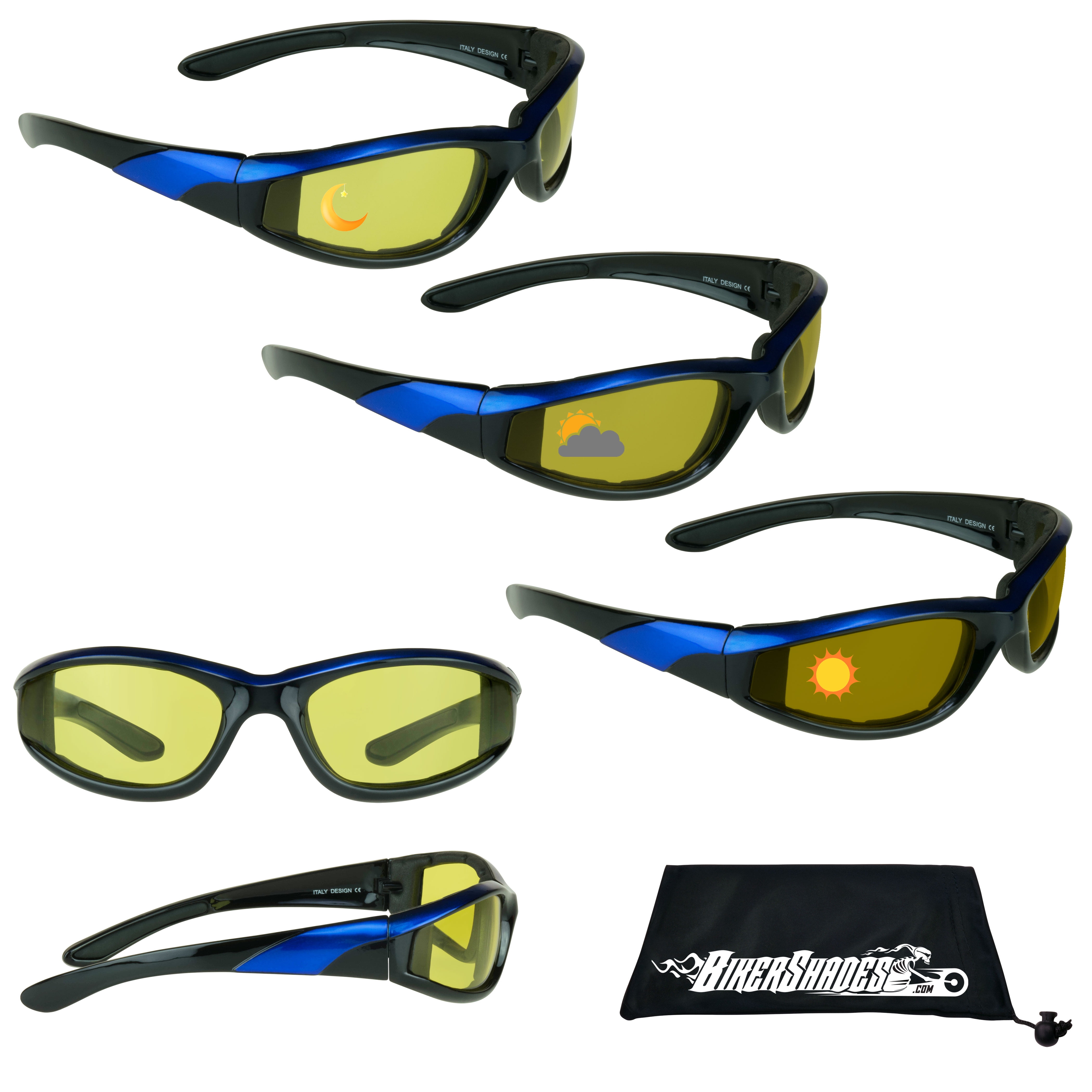 Bikershades Motorcycle Transitional Sunglass Day Night Riding ...