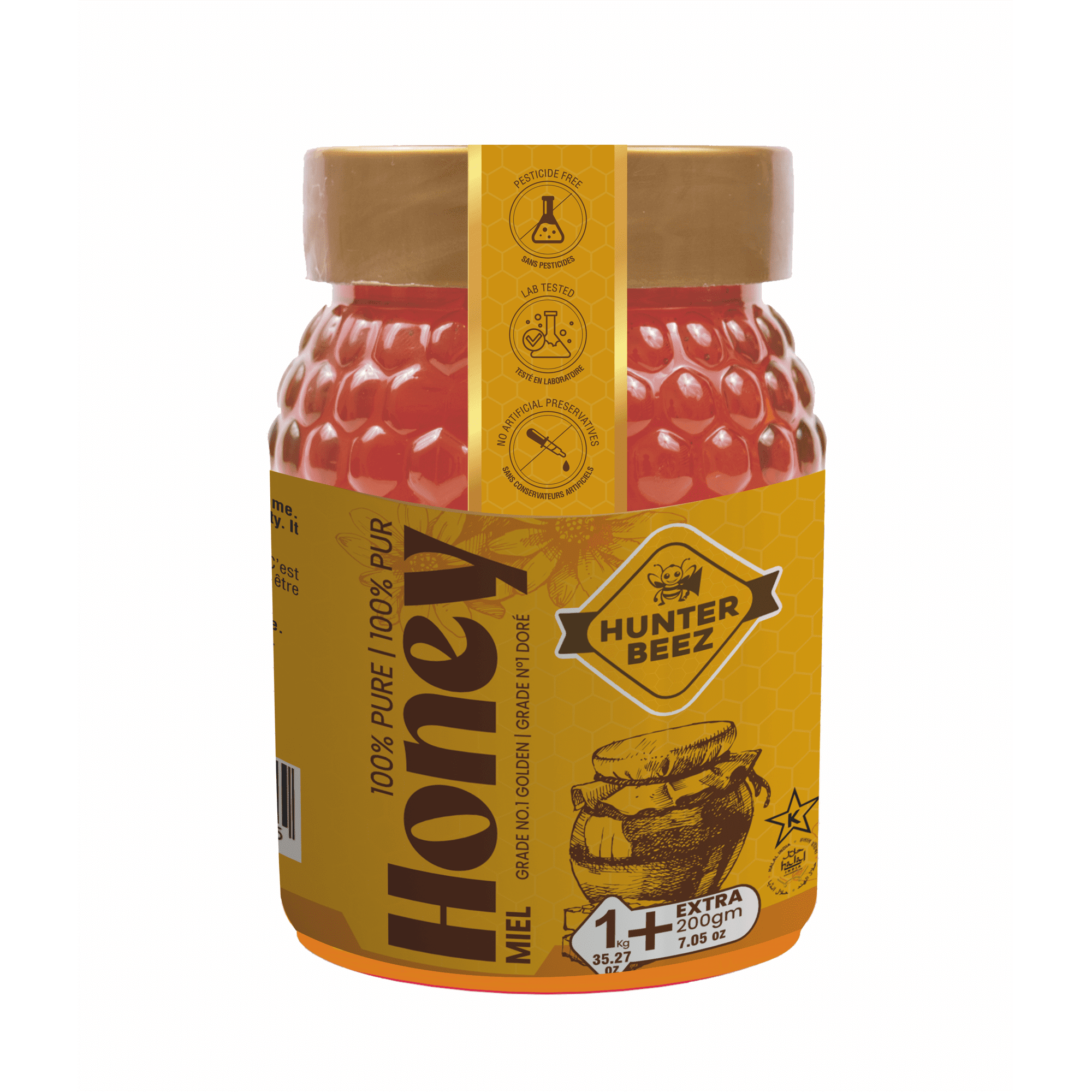 Click here for Hunter Beez Natural Honey 1.2kg 1.2 Kg prices