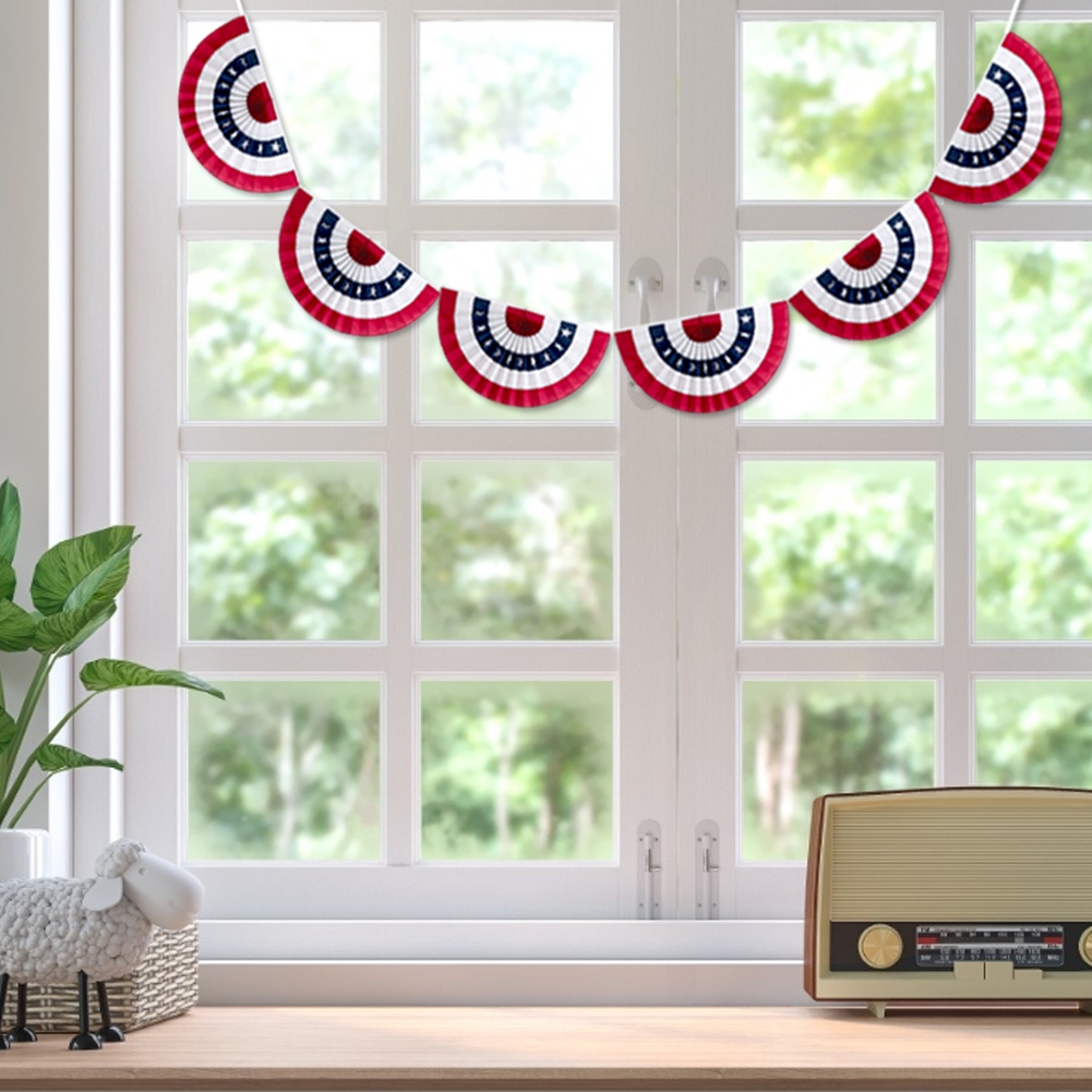 American Flag String Flag US Semi-fan Banner Independence Day Party ...