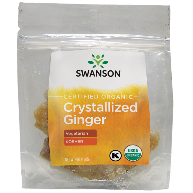 Swanson Certified Organic Crystallized Ginger 6 oz Package - Walmart.com