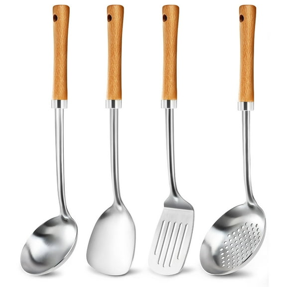 Cooking Spoon Set1PC,Stainless Steel Kitchen Utensils Spatula Ladle ...