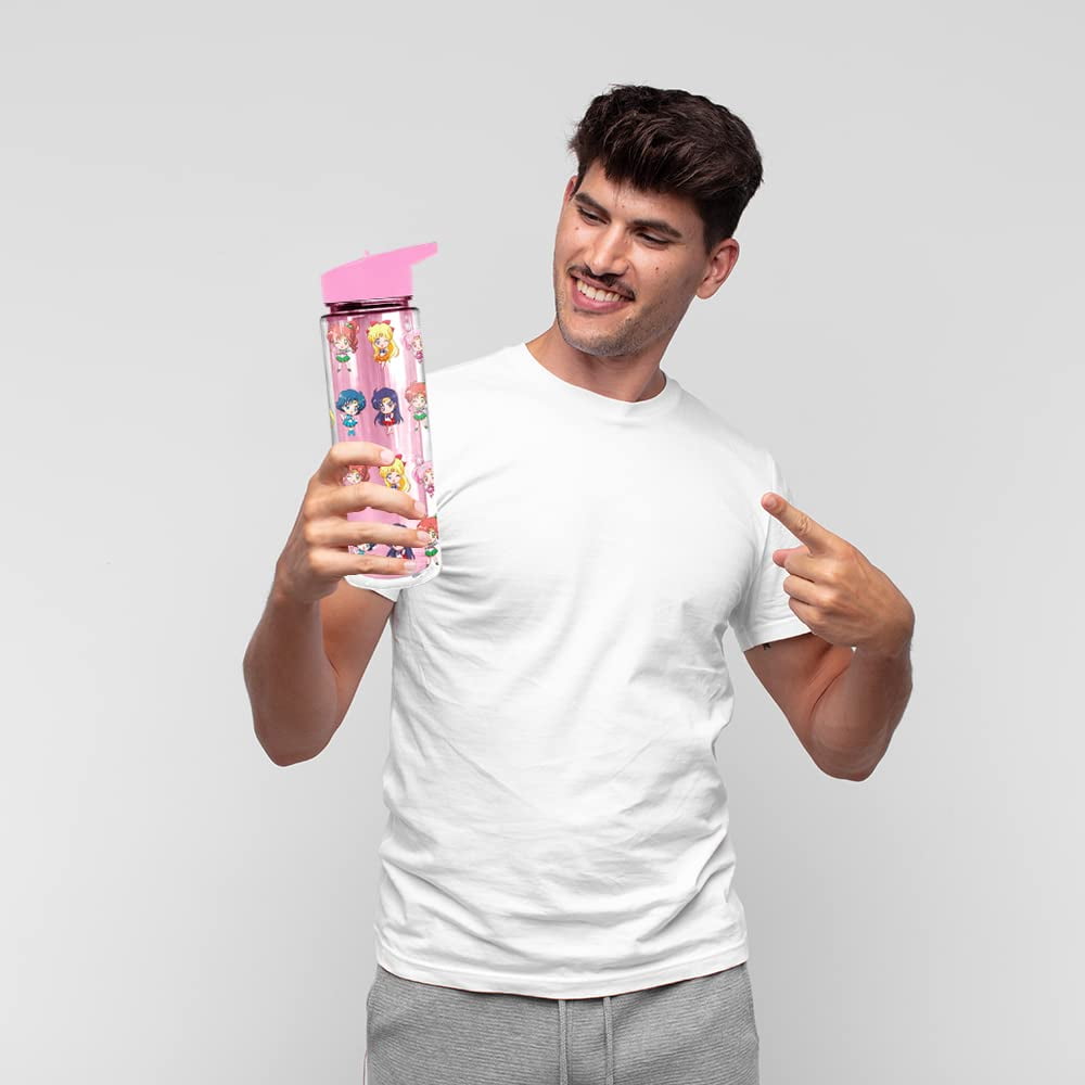Just Funky Sailor Moon Crystal Chibi Plastic Travel Water Bottle ...