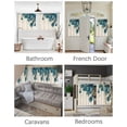 Abstract Peacock Feather on Beige Short Blackout Curtains 36 Inch Long ...