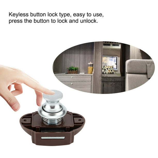 Cabinet Push Button Lock,Car Boat Keyless Push RV Button Lock Push ...