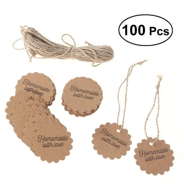 Christmas Kraft Gift Tags Brown Paper Name Hanging Tags Labels with ...