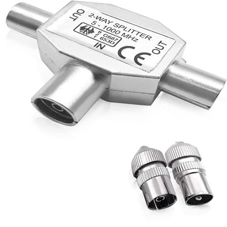 TV Air Distributor 2-way , TV Antenna Adapter with Female and Male Head ...