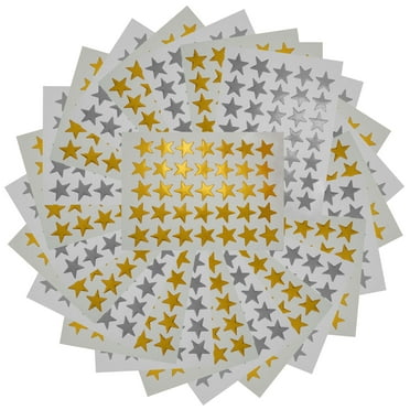 25 Sheet Gold Foil Stickers Seals Official Embossed Star 2 Inch 100Pcs ...