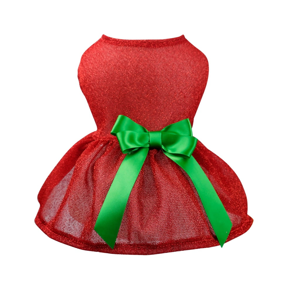 Xmarks Bowknot Dog Dresses Pet Clothes Prom Puppy Dress Cat Birthday ...