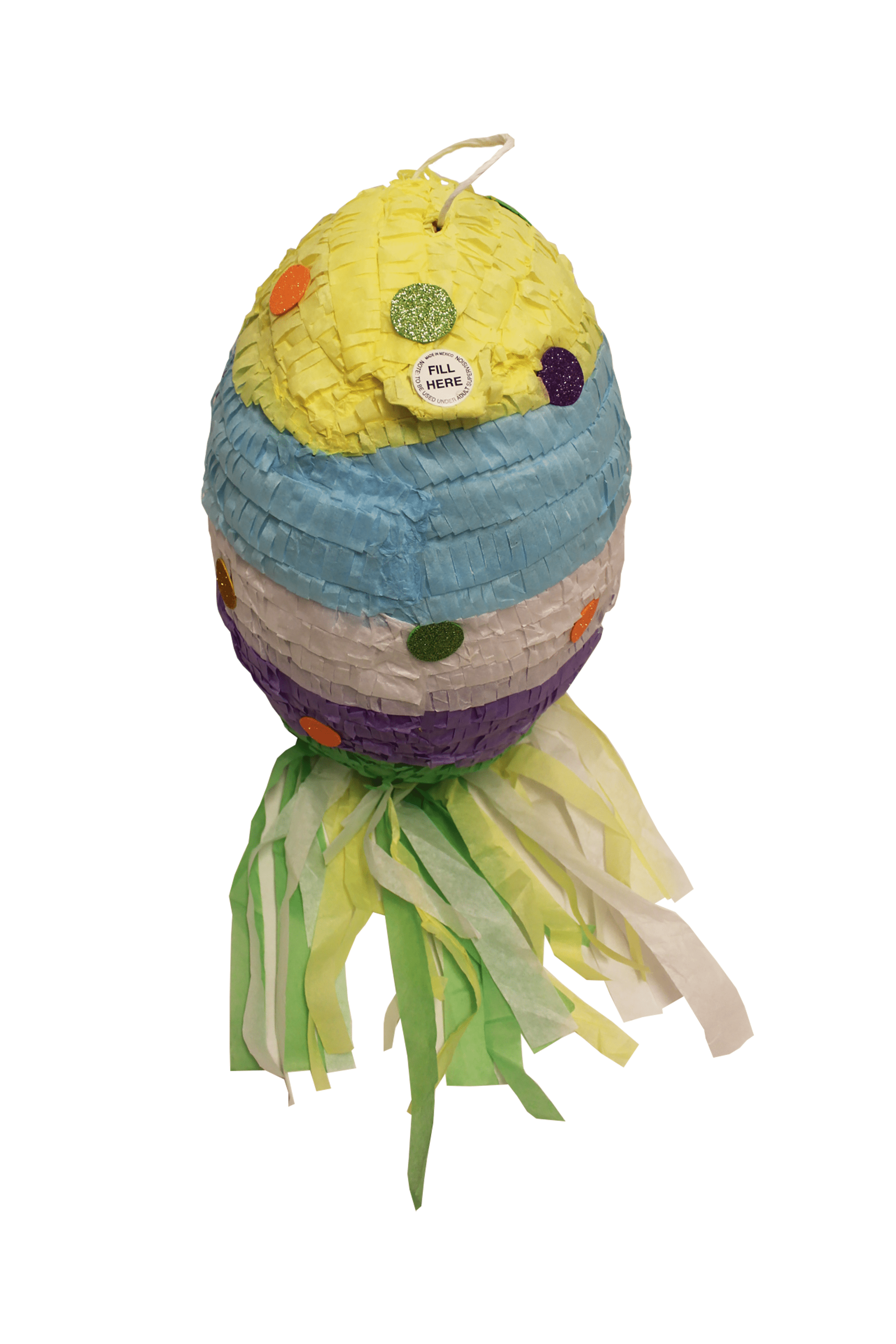 Easter Pinata Egg Shaped Pastel Colors with Foami Circles