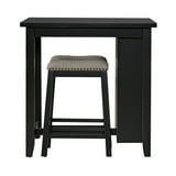 Brook Creek 3 Piece Counter Set - Black - Walmart.com