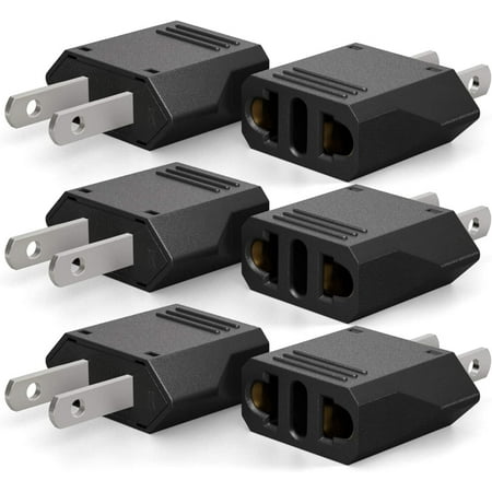 Europe to American Outlet Plug Adapter, European EU to US Travel Power ...