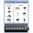 LINYAN-USB Hub, 7 Ports USB 3.0 Hub Splitter with Individual ON/Off ...