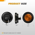 SHAANXIXIAN 2 Inch Round Side Marker Light 10PCS Red Amber 4LED Front ...