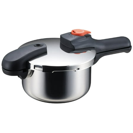 One-handed pressure cooker 2.5L IH compatible stainless steel pressure ...