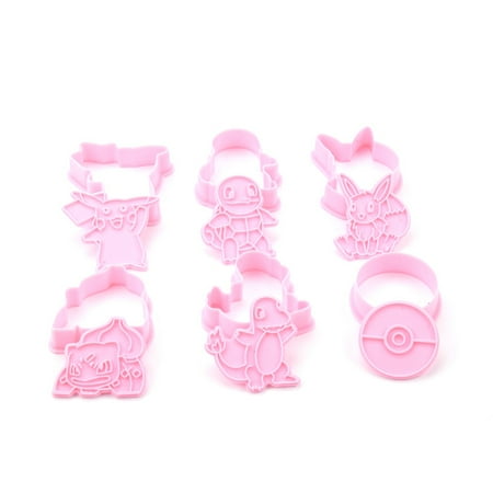 FanShow 3D Cookie Cutter Mold with Pusher for Kids 6 PCS Different ...