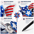 Patriotic Reflective Pinwheels, 10 Pack American Flag Wind Spinner with ...