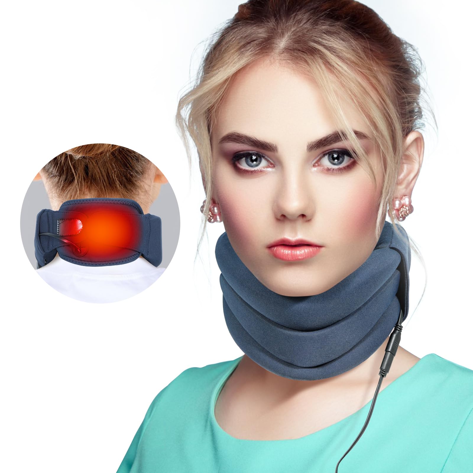 HONGJING Heated Neck Brace for Neck Pain and Support, Soft Foam ...