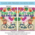 Toland Home Garden Floral Spring Bike Flower Spring Flag Double Sided ...