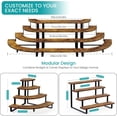 Tiered Display Stand, Wooden Display Risers, 4 Tier Display Shelf for ...