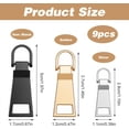 9 count Zipper Pull , Metal Zipper Tab Repair Kit for Luggage Suitcase ...