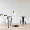 Round Bar Table 40" Height Modern Pub Table with Solid Top and Sturdy ...
