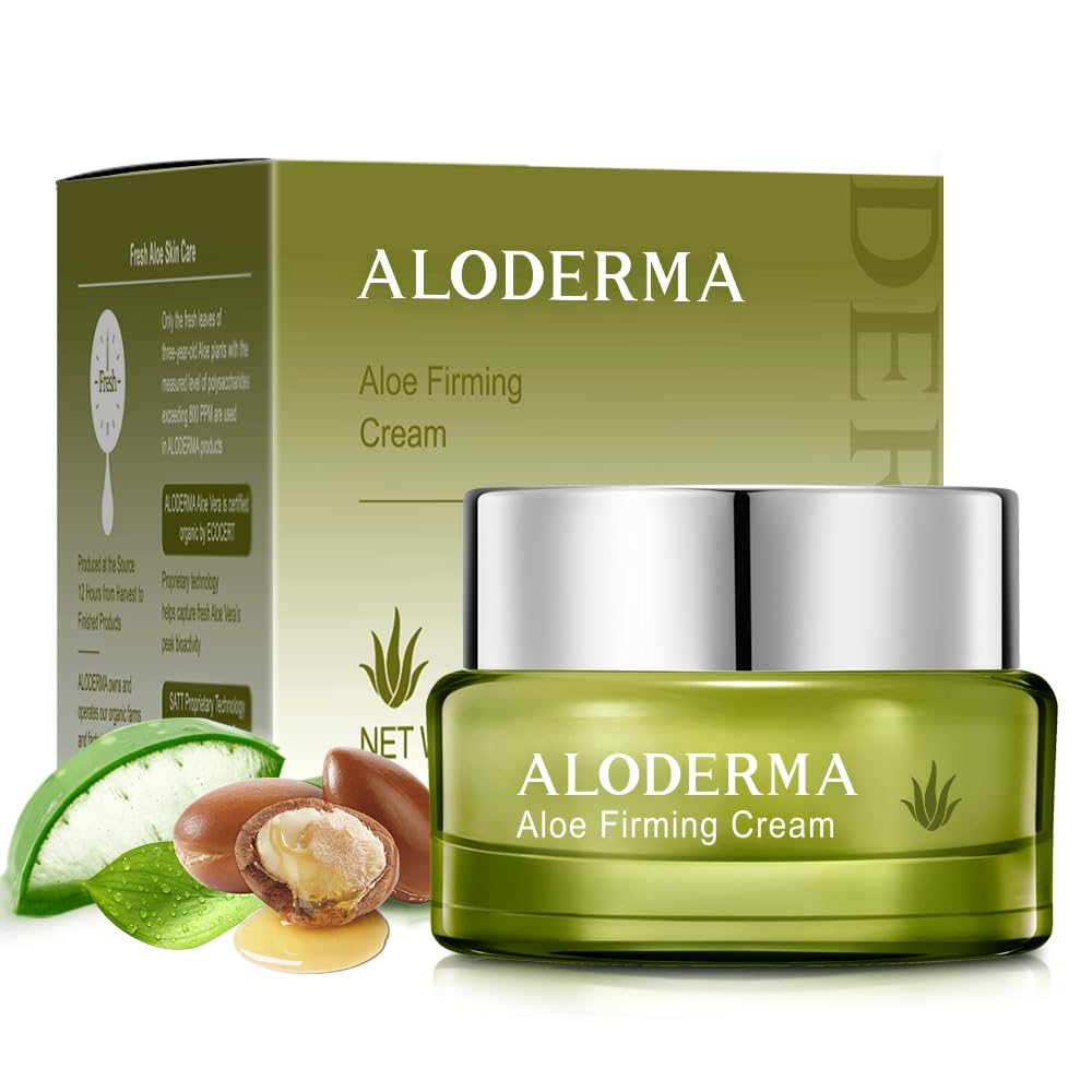 Crema reafirmante Aloderma para rostro y cuello con 62% de aloe vera ...