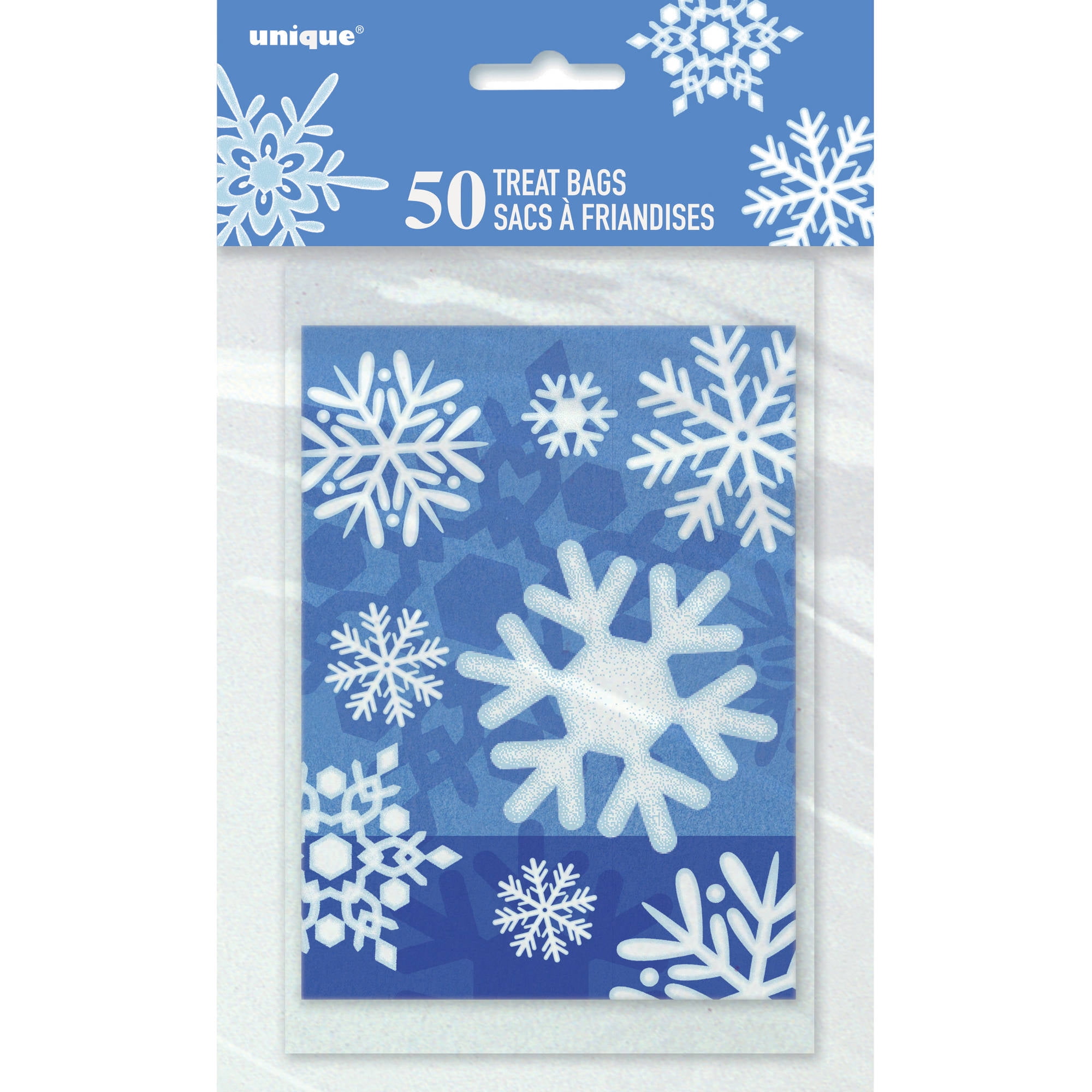 Winter Snowflake Holiday Treat Bags, 50-Count - Walmart.com