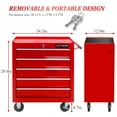 Seizeen Rolling Tool Boxes on Wheels, 5 Drawers Tool Chest Storage Cabinet Metal ...