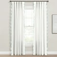 Lush Decor Coastal Chic Scallop Edge Window Curtain Panels Blue/White ...