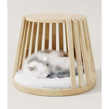 Cattasaurus Peekaboo Cat Cave Tunnel Bed for Cats up to 30 lbs (Light ...