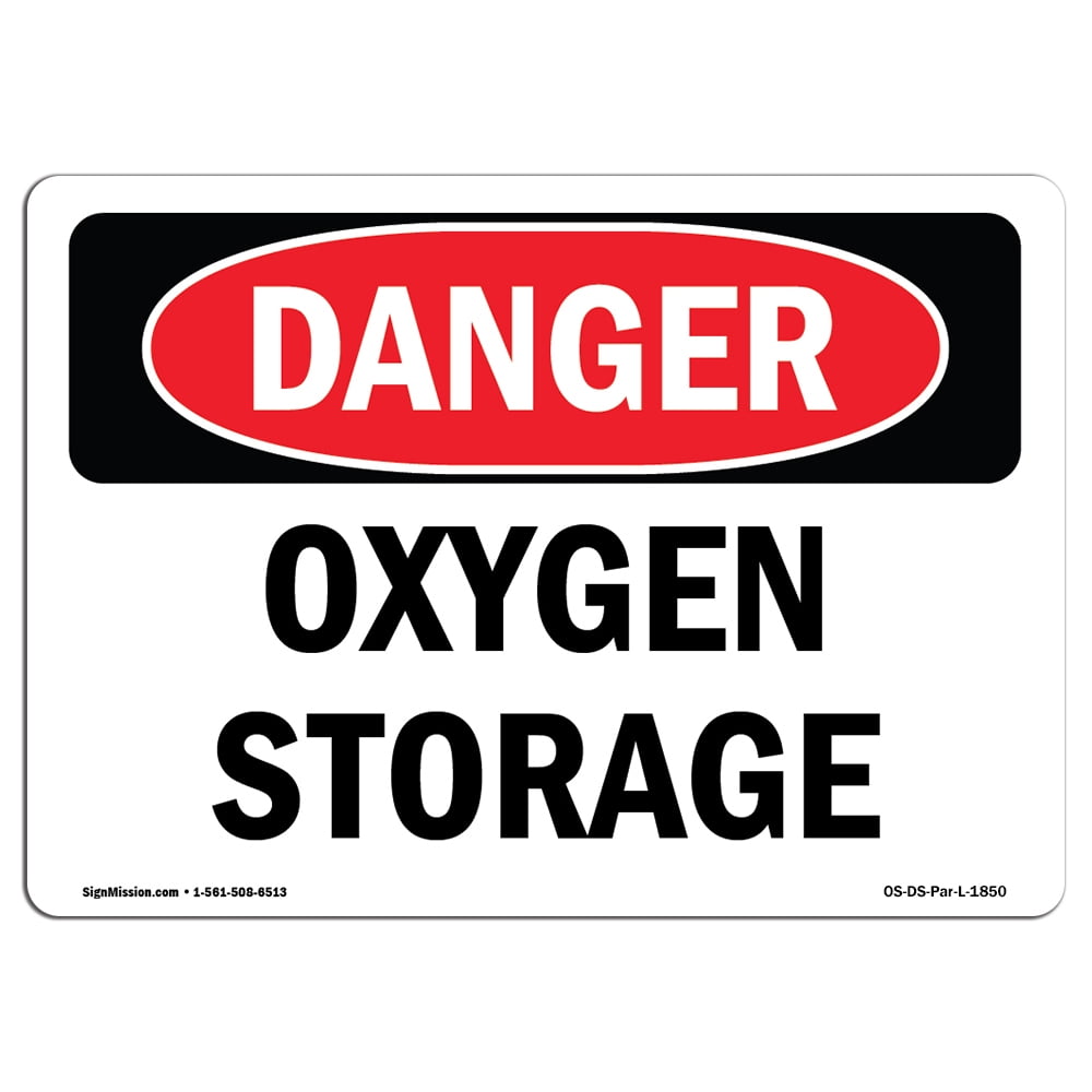 OSHA Danger Sign - Oxygen Storage 5" X 3.5" Decal Set Of 10 Protect ...