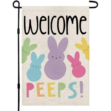 Toland Home Garden Peek-A-Boo Bunny Eggs Easter Flag Double Sided 28x40 ...