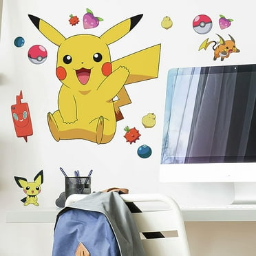 RoomMates Pokemon Pikachu Peel and Stick Wall Decals, 12 Removable ...
