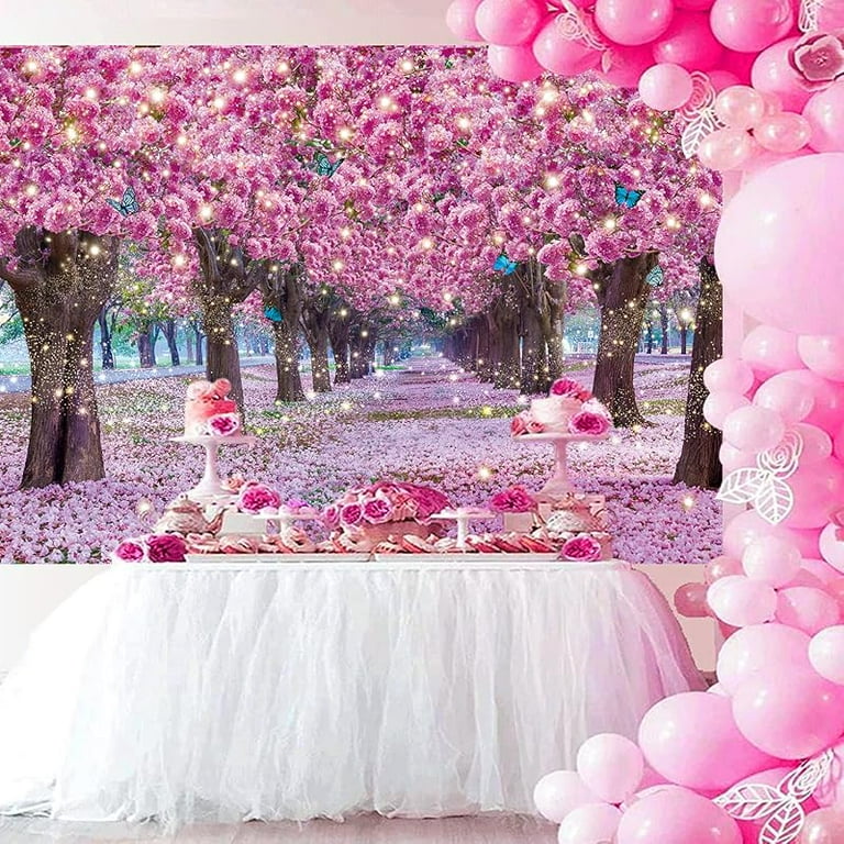 Cherry Blossom Theme Party Pink Cherry Blossom Sakura Flower Wall Art