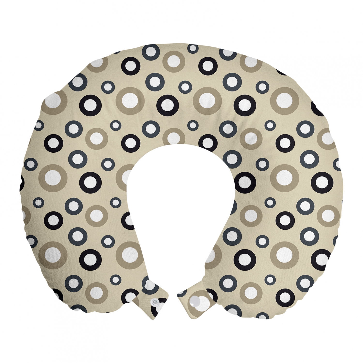 Geometric Circle Travel Pillow Neck Rest, Disc Shaped Curve with ...
