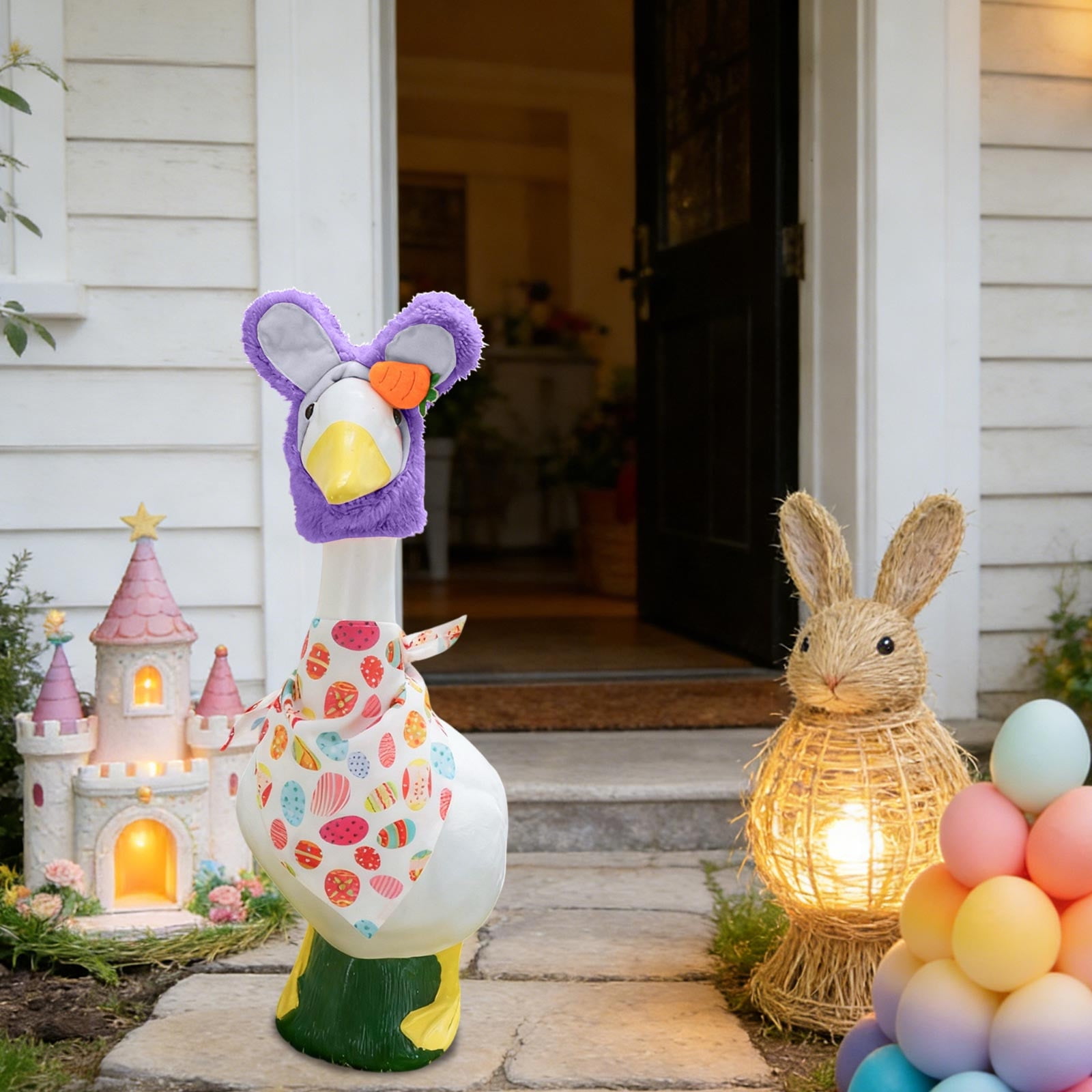 Click here for Kcavykas Porch Decor Garden Ornament Porch Goose C... prices