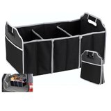 Car Truck Organizer Foldable 3 Compartment SUV Storage Basket Interior ...