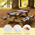 Abstract Color Block Picnic Table Cover with Bench Covers Vintage ...