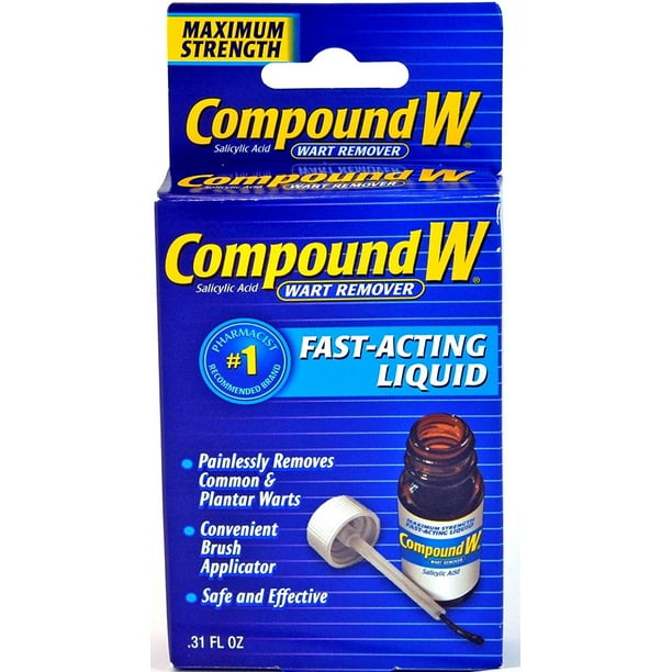 Compound W Wart Remover Liquid, Maximum Strength, 0.31 Fl Oz - Walmart ...
