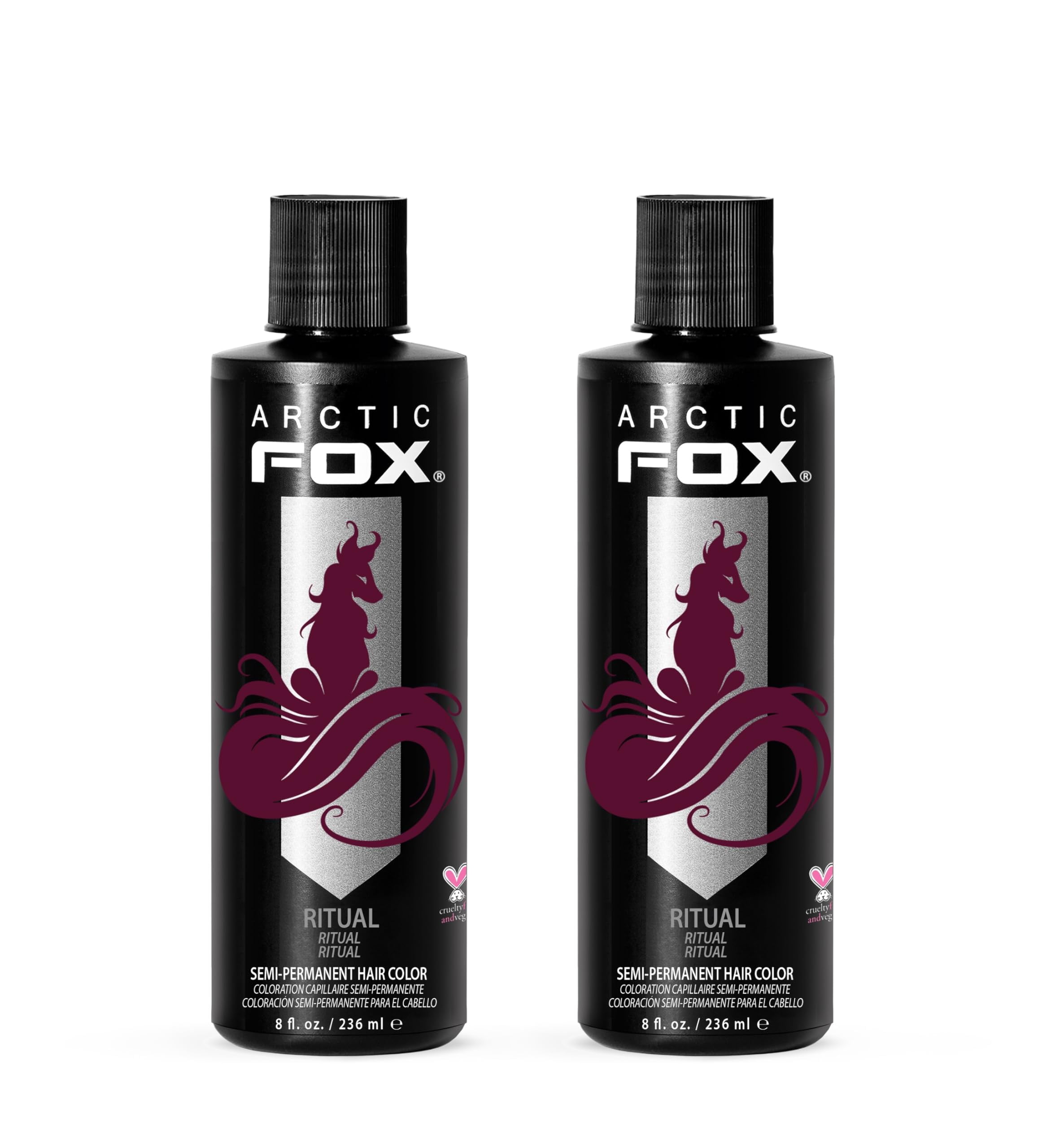 Tinte para el cabello ARCTIC FOX Vegan Cruelty-Free RITUAL 240 ml x2 ...
