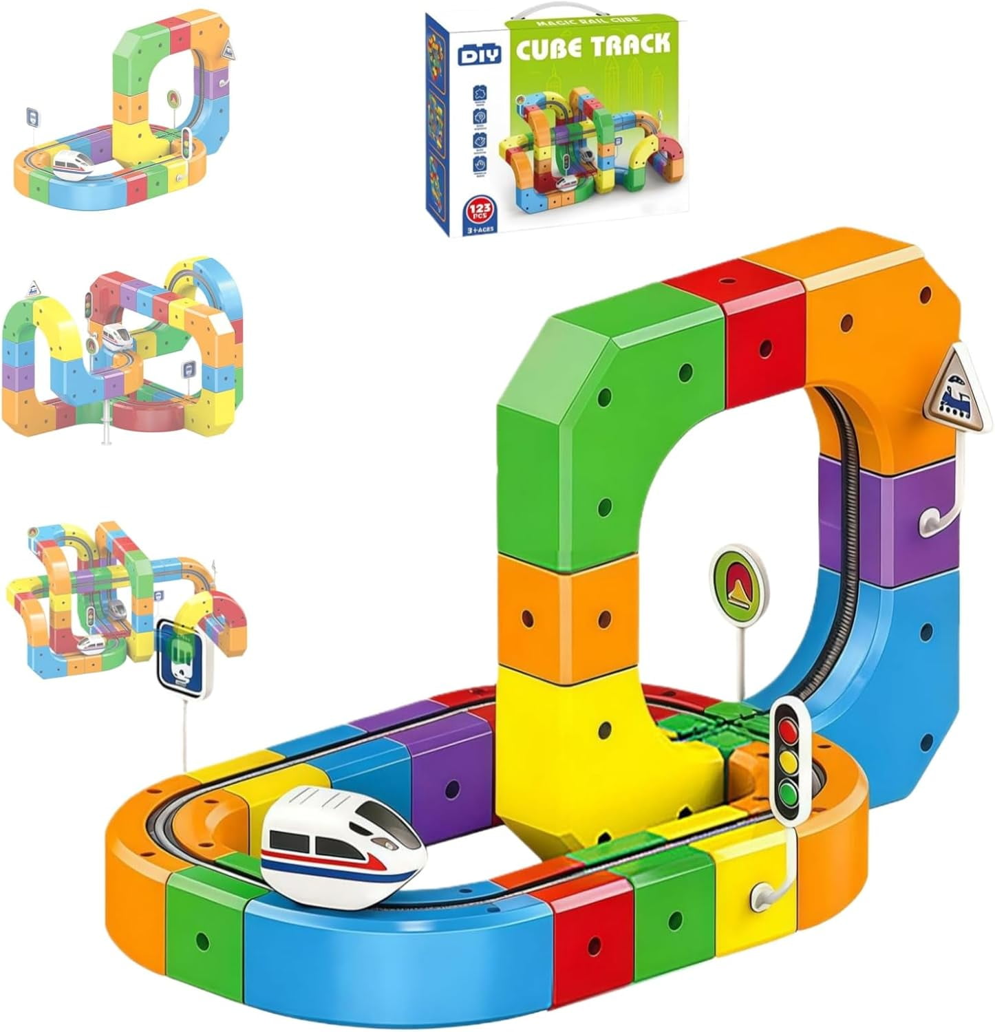 Track Fusion Electric Train Set – klick Rail Monorail with Rail Cube ...