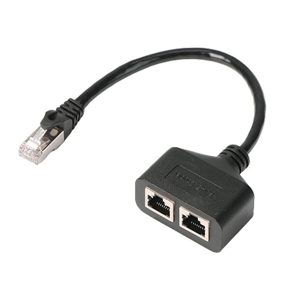 Clairlio RJ45 Ethernet Network Splitter Adapter PC Laptop 1 to 2 Plug ...