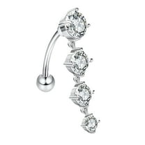 DESIGNICE Belly Button Ring,Stainless Steel Piercing Jewelry,5g Belly ...