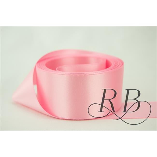 Ribbon Bazaar Double Faced Satin 2-1/4 inch Pink 25 yards 100% ...