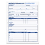 Tops 32851 Legal Job Application Form, 8-1/2 x 11, Two 50-Form Pads ...