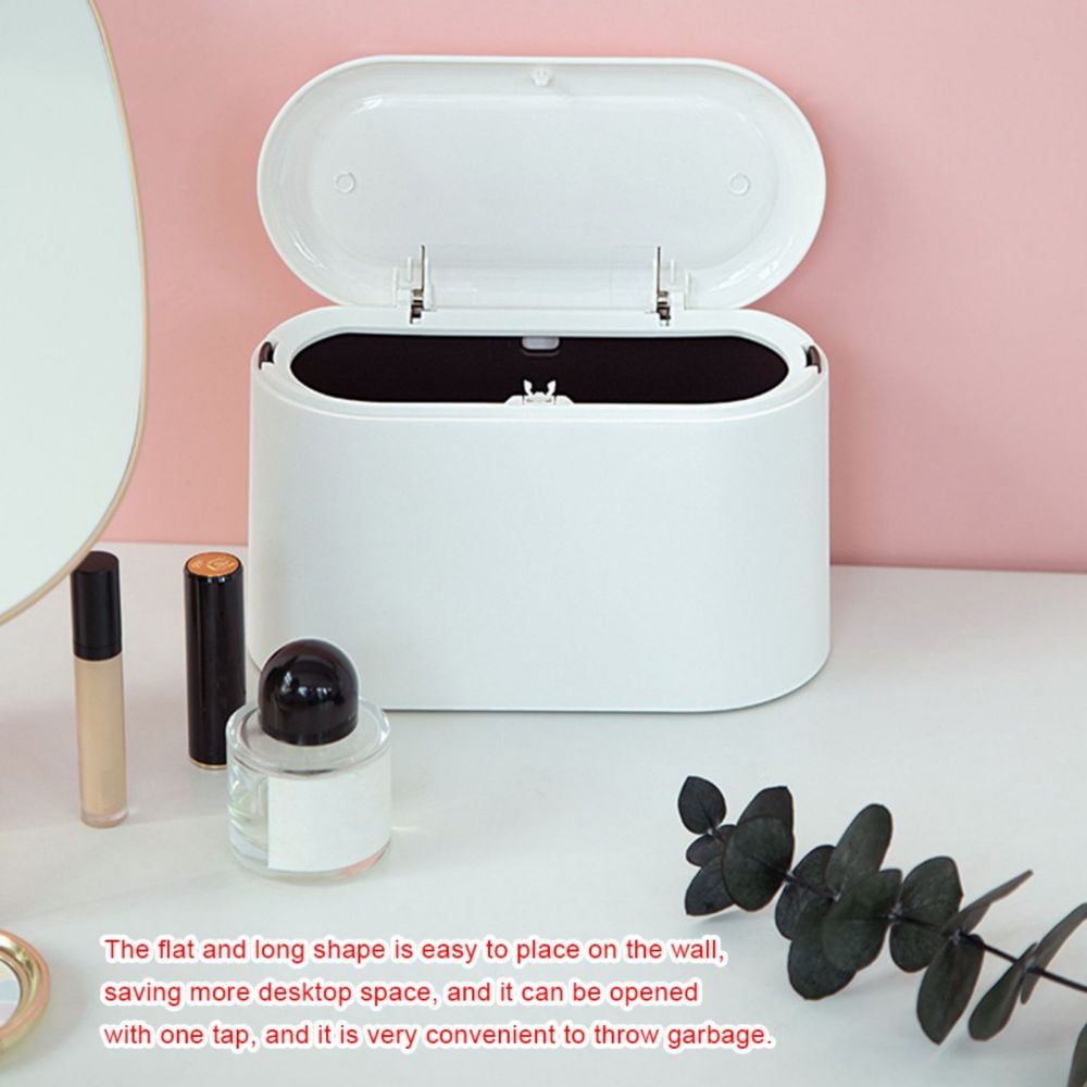 Mini Desktop Trash Can Household Dustbin Press Storage Bin for Kitchen ...