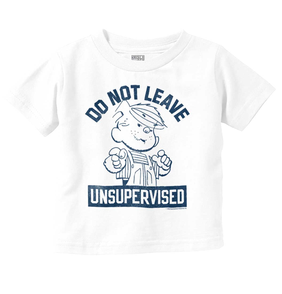 Dennis The Menace Is Unsupervised Youth T Shirt Tee Boys Infant Toddler ...
