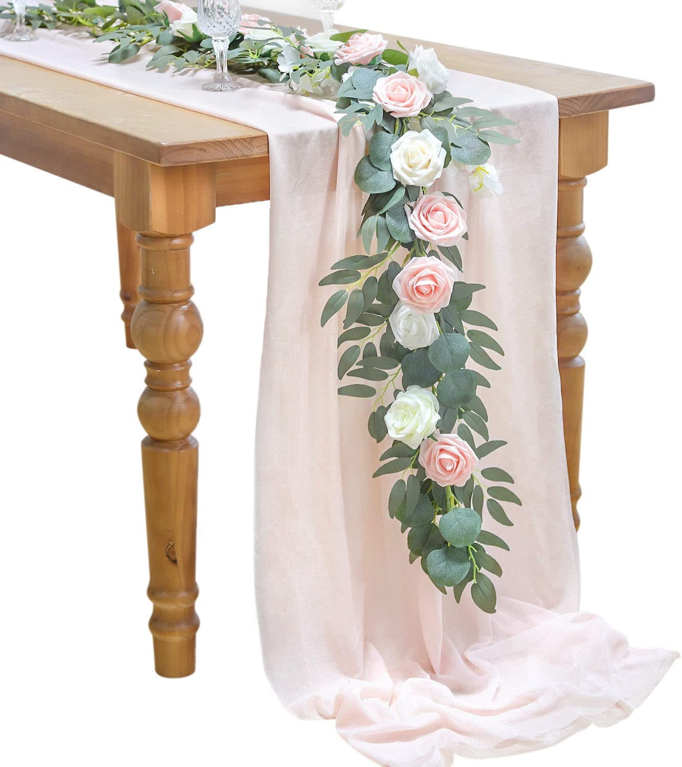 Chiffon Table Runner for Wedding Decorations Rustic Table Runner Sheer ...