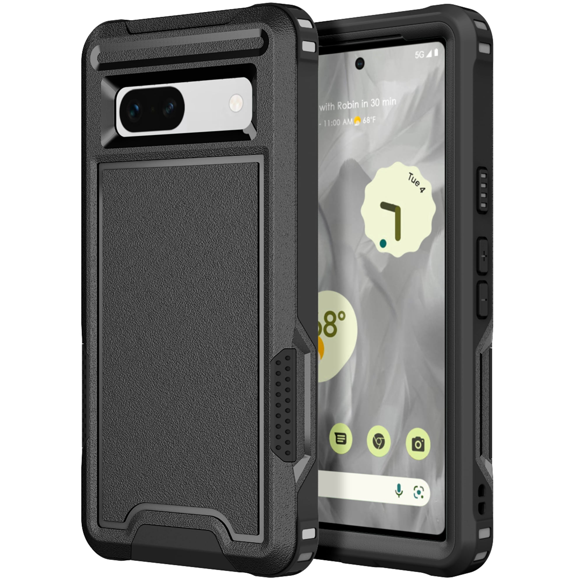 for Google Pixel 7a Case, 3 in 1 Shockproof Slim Hybrid Heavy Duty Hard ...