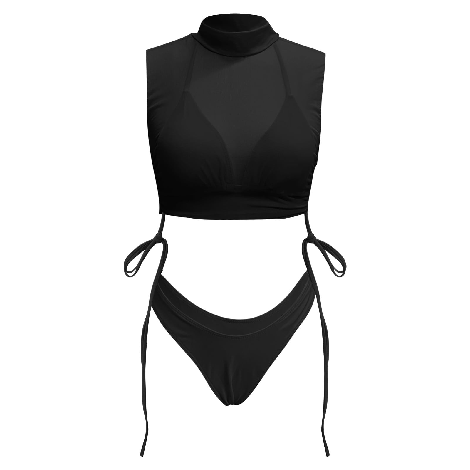 Aayomet Womens High Waisted Mesh Bikini Sets High Cut Swimsuit Two
